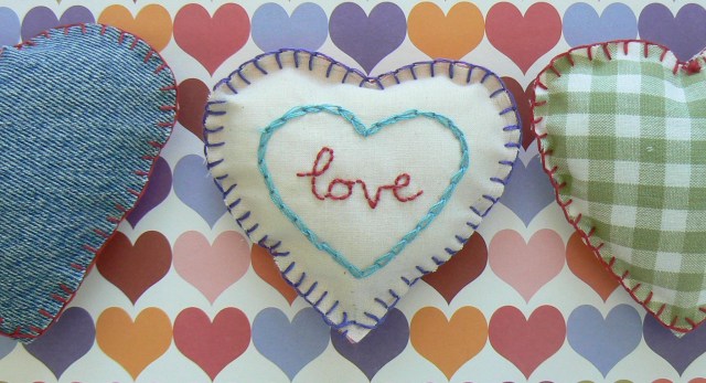 Embroidered Hearts
