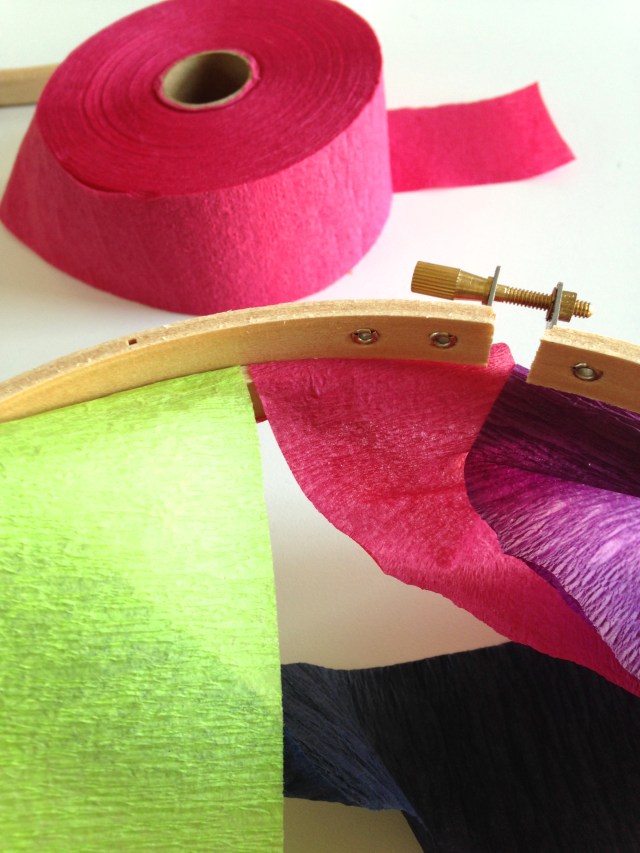 DIY Crepe Paper Chandelier