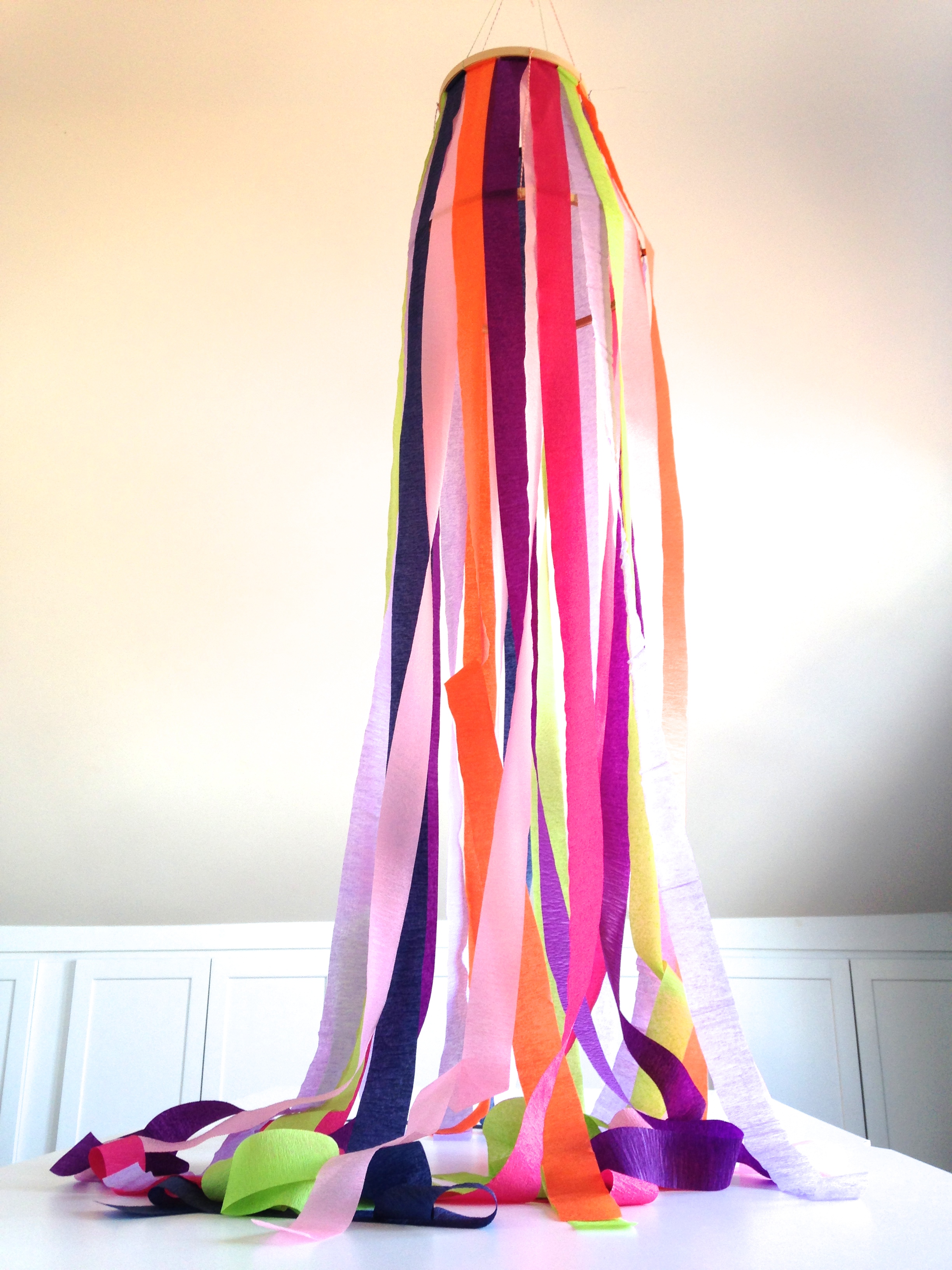 DIY Crepe Paper Chandelier